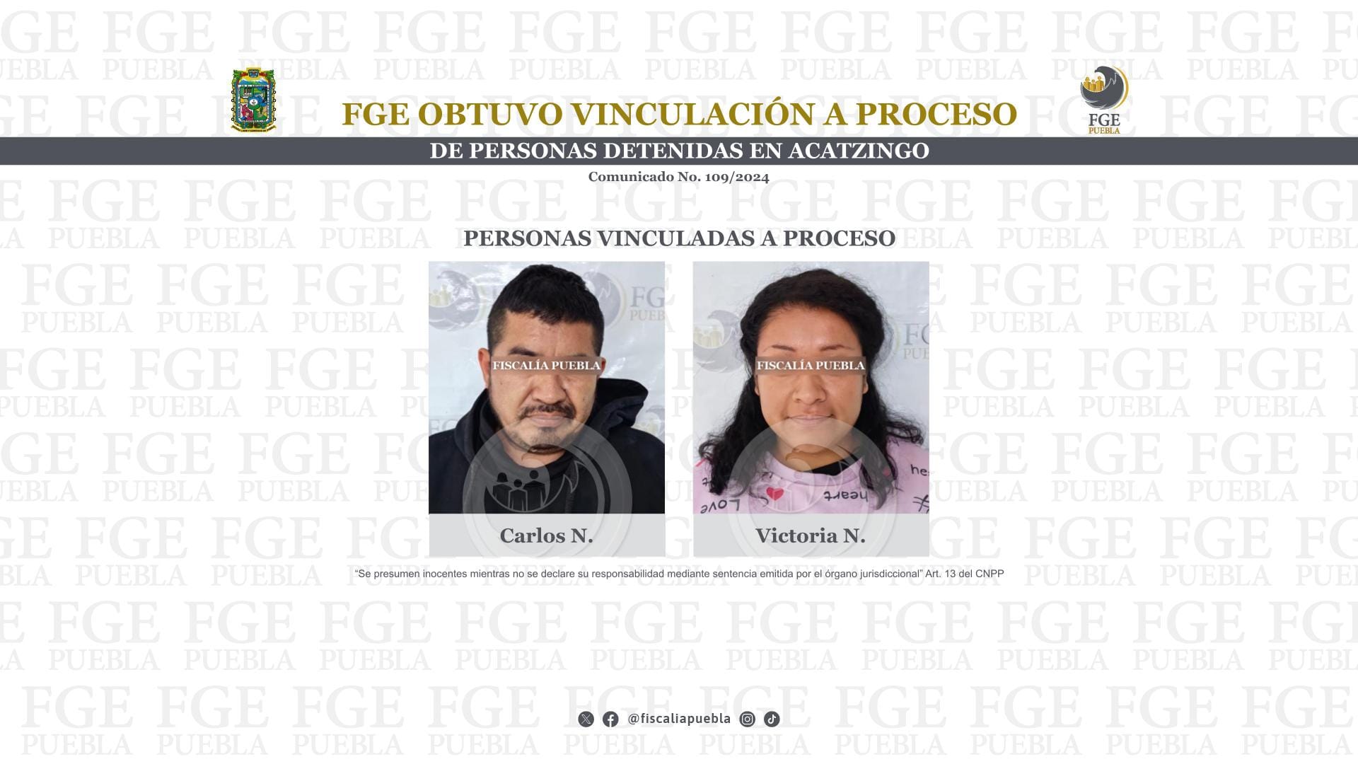 FGE obtuvo vinculación a proceso de personas detenidas en Acatzingo - Puebla321