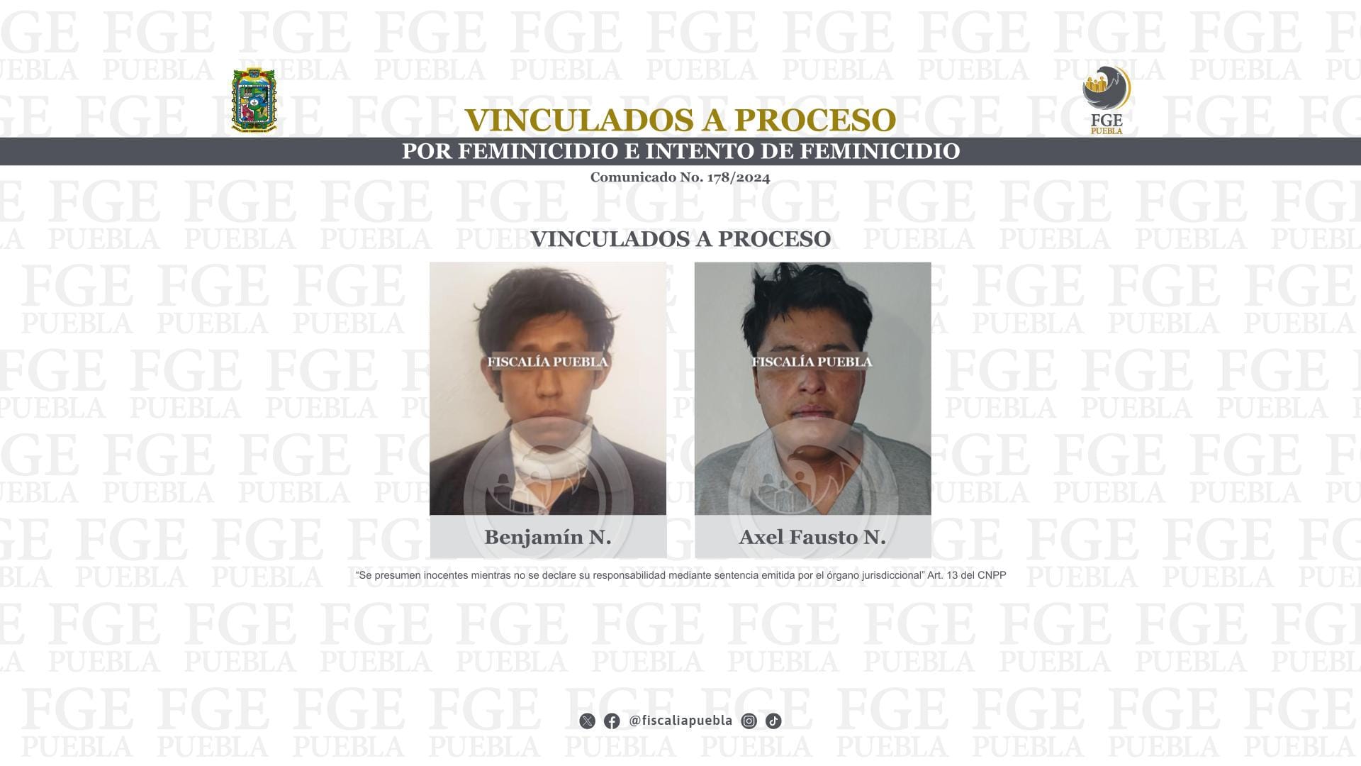 Vinculados a proceso por feminicidio e intento de feminicidio - Puebla321